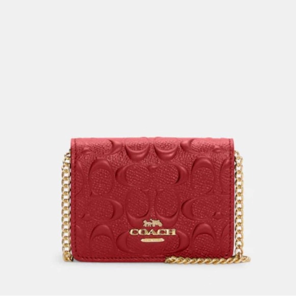Coach | Bags | Coach Mini Wallet On A Chain In Signature Leather | Poshmark
